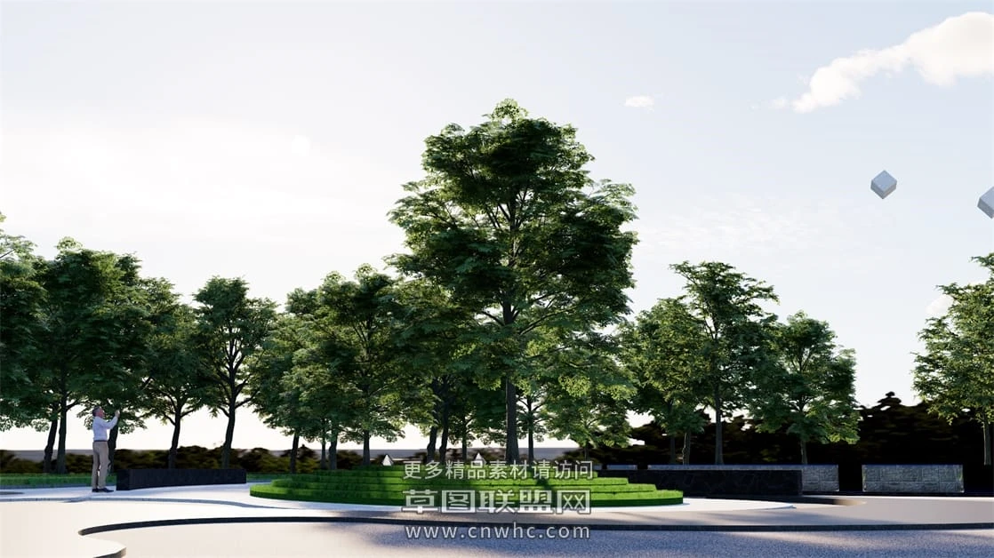 Enscap广场SketchUp草图大师模型下载470 - 草图联盟网